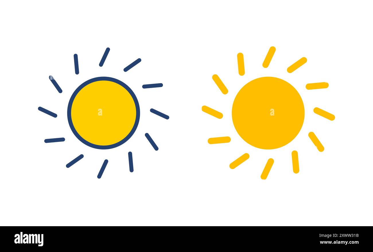 Sun icon vector. Brightness Icon vector Stock Vector Image & Art - Alamy