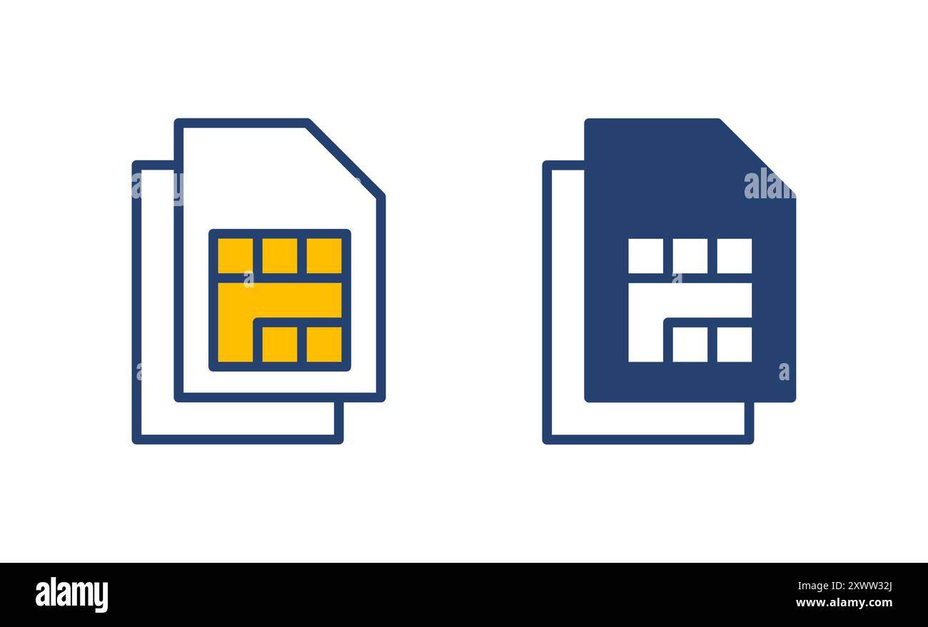 Sim card icon vector. dual sim card icon vector Stock Vector Image ...