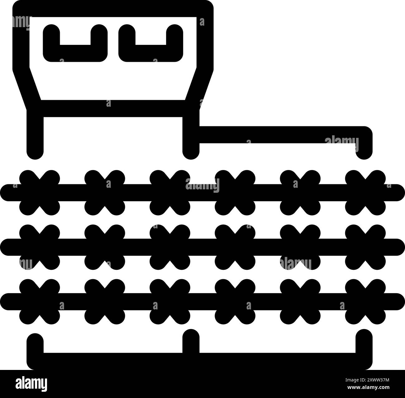 This icon represents a hydroponic system, an innovative method of ...
