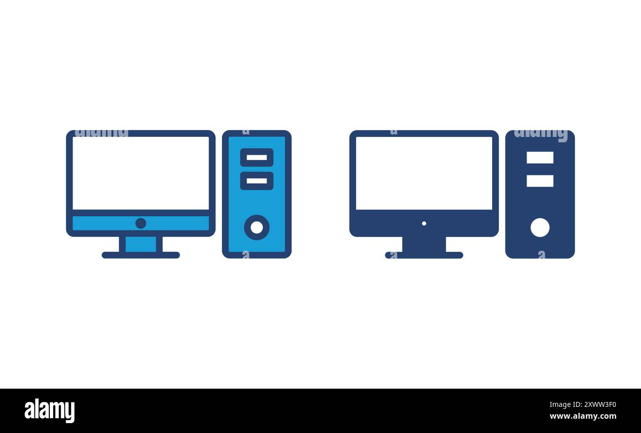 Computer icon vector. computer monitor icon vector Stock Vector Image & Art - Alamy
