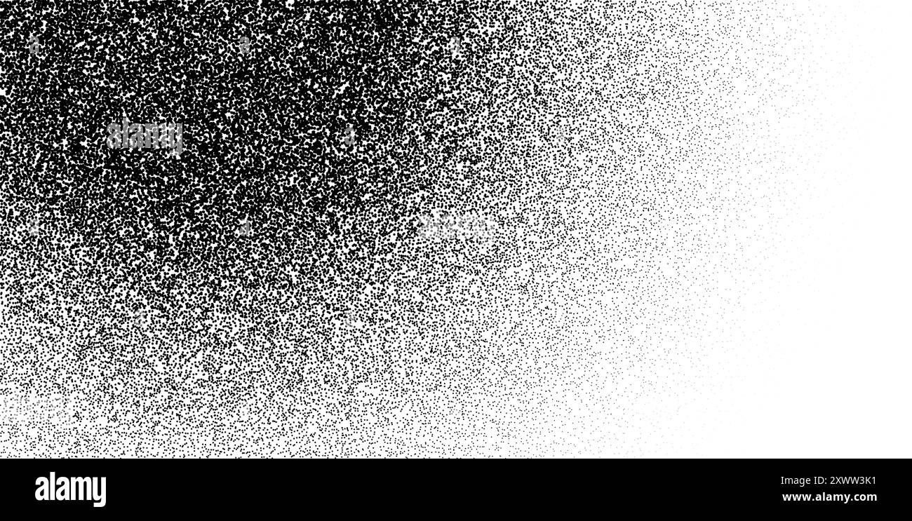 Black stipple curved gradient texture. Grunge dotted noise background ...