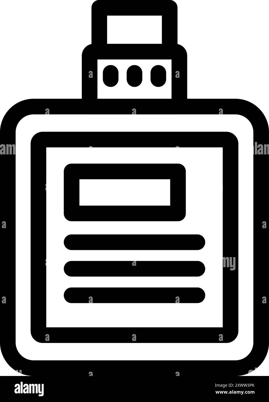 Simple vector icon of a digital signature device used for signing ...