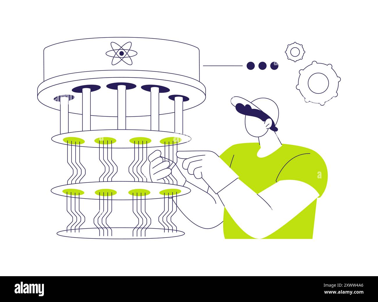 Building quantum computers abstract concept vector illustration Stock ...