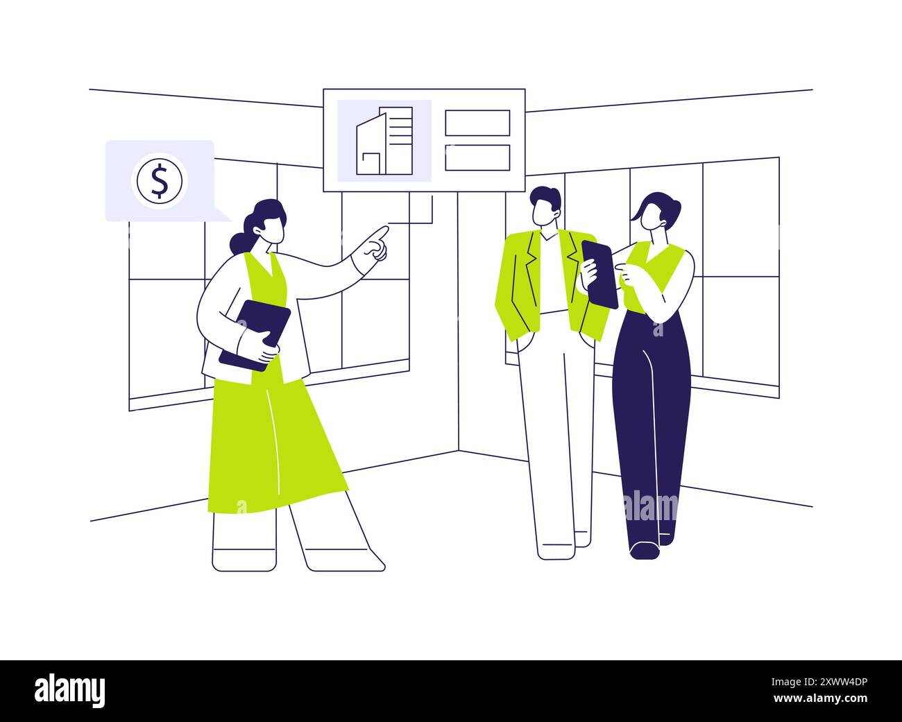 Real estate agent abstract concept vector illustration Stock Vector ...