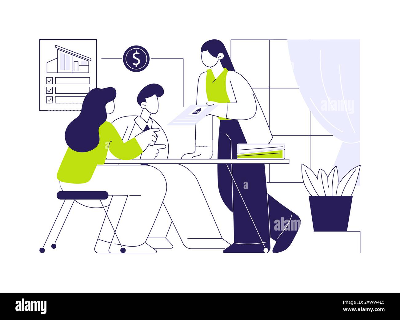 Broker service abstract concept vector illustration Stock Vector Image ...