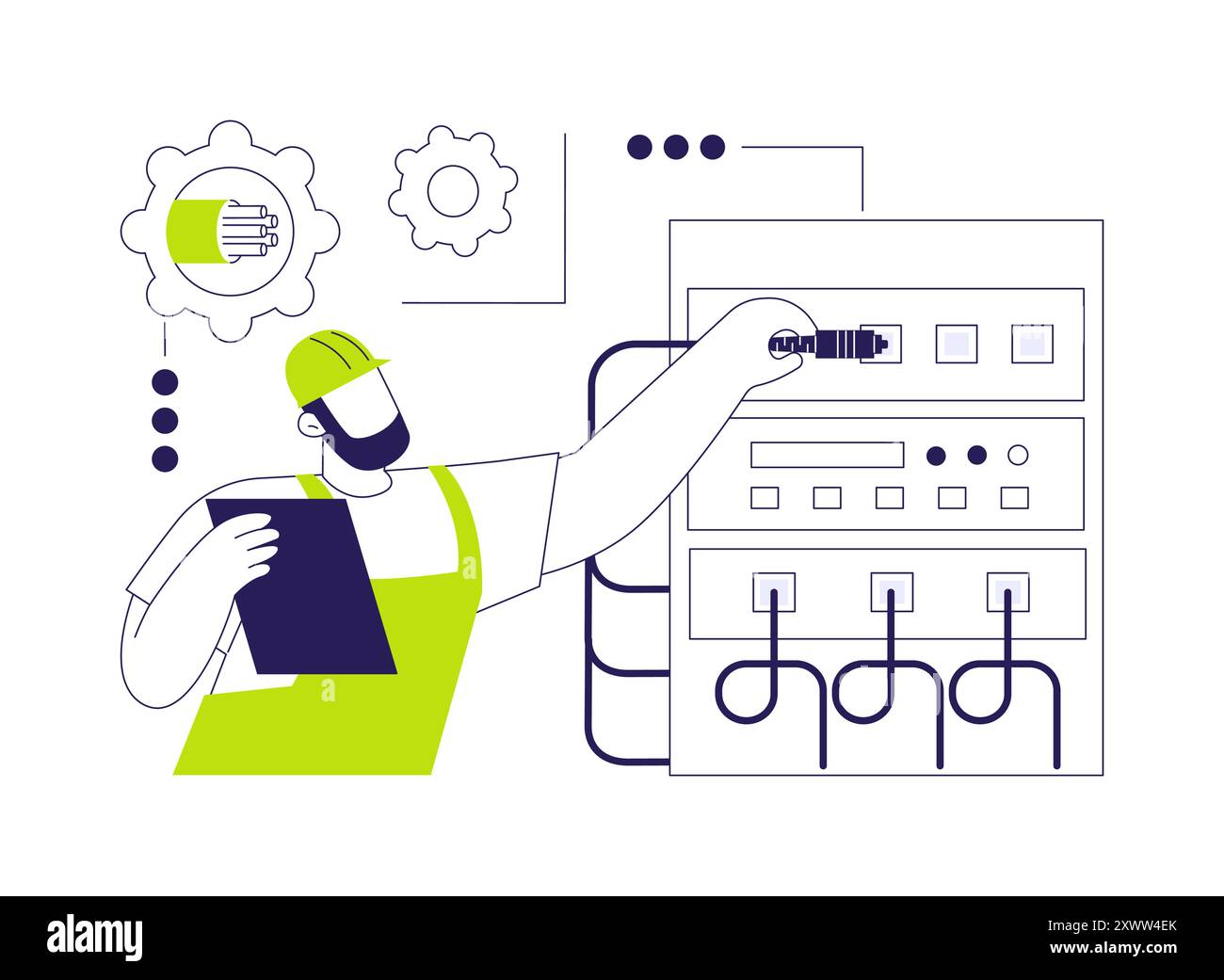 Fibre-optic communication systems abstract concept vector illustration ...
