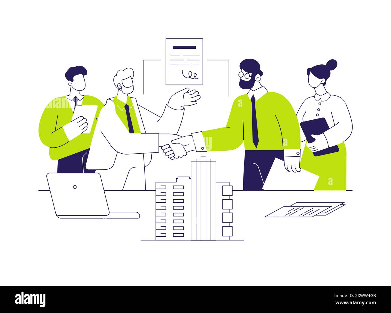 Investing in real estate abstract concept vector illustration Stock ...