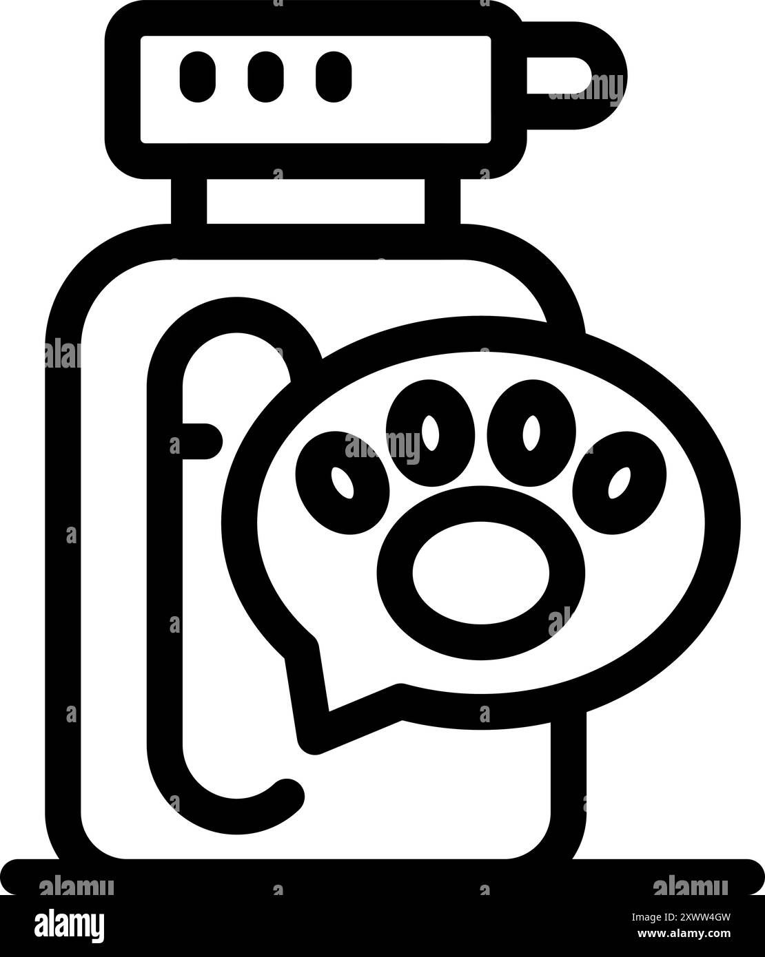 Paw print container Stock Vector Images - Alamy