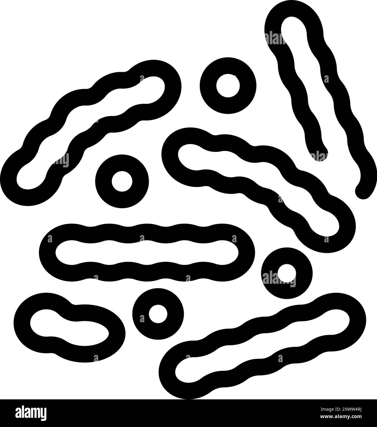 Bacteria and virus with round shape spreading infection Stock Vector ...