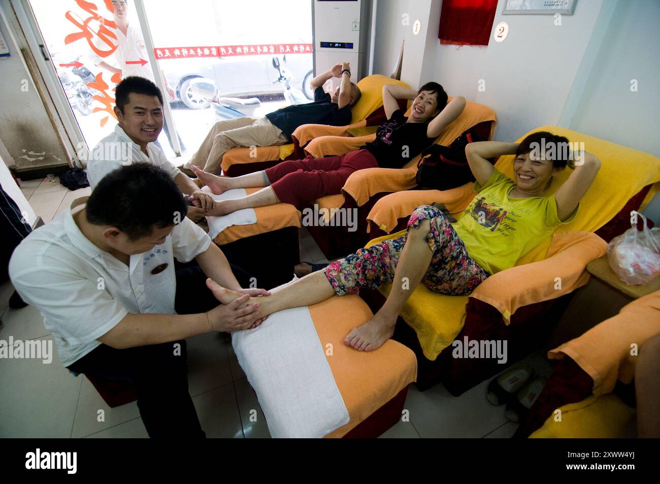 A foot massage parlor in Nanjing, China Stock Photo - Alamy