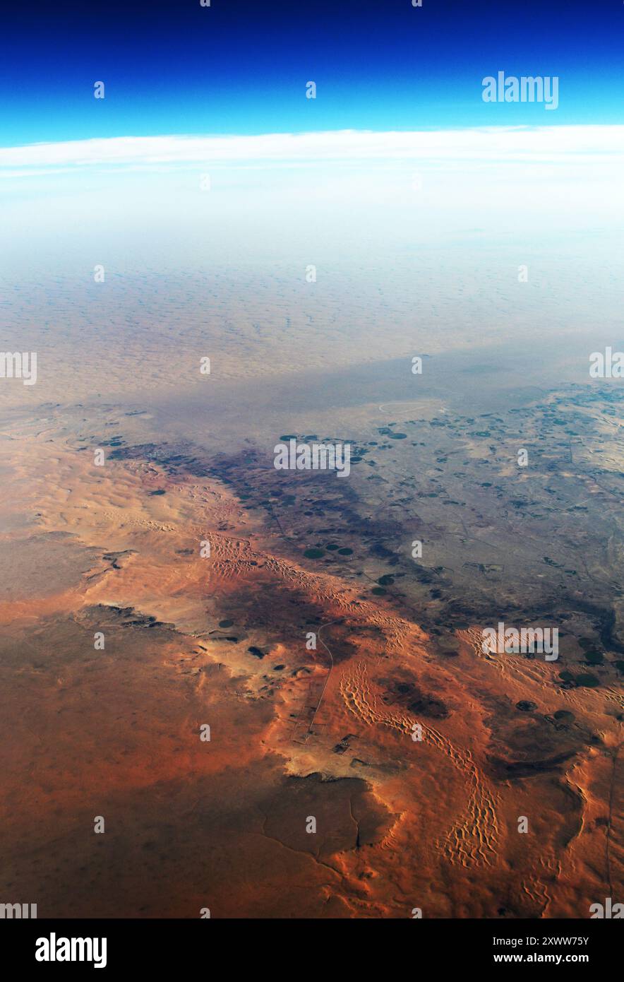 Aerial view of the Arabian desert in Saudi Arabia Stock Photo - Alamy