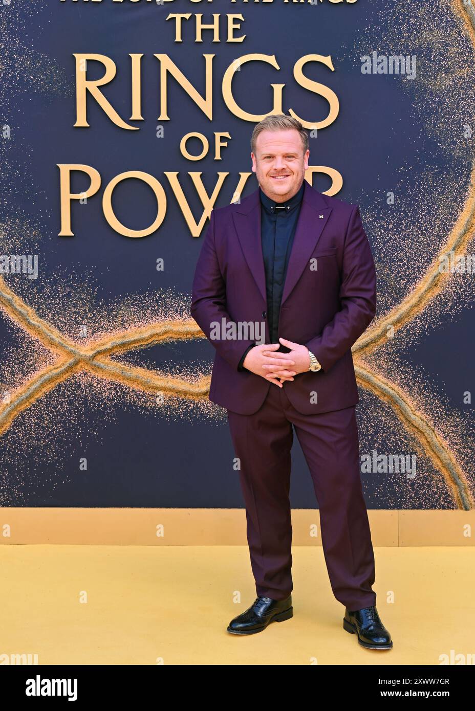 LONDON, UK. 20th Aug, 2024. Owain Arthur attends the World premiere for The Lord of the Rings ...