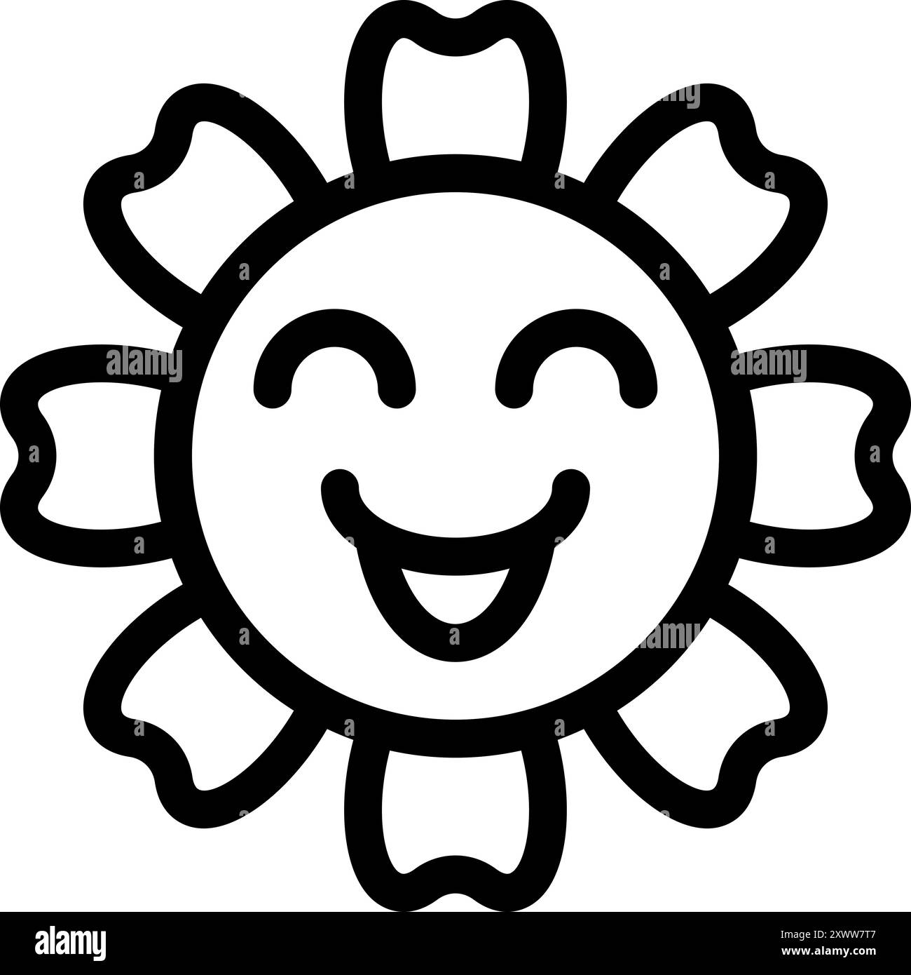 Happy sun shining with big smile cartoon character Stock Vector Image ...