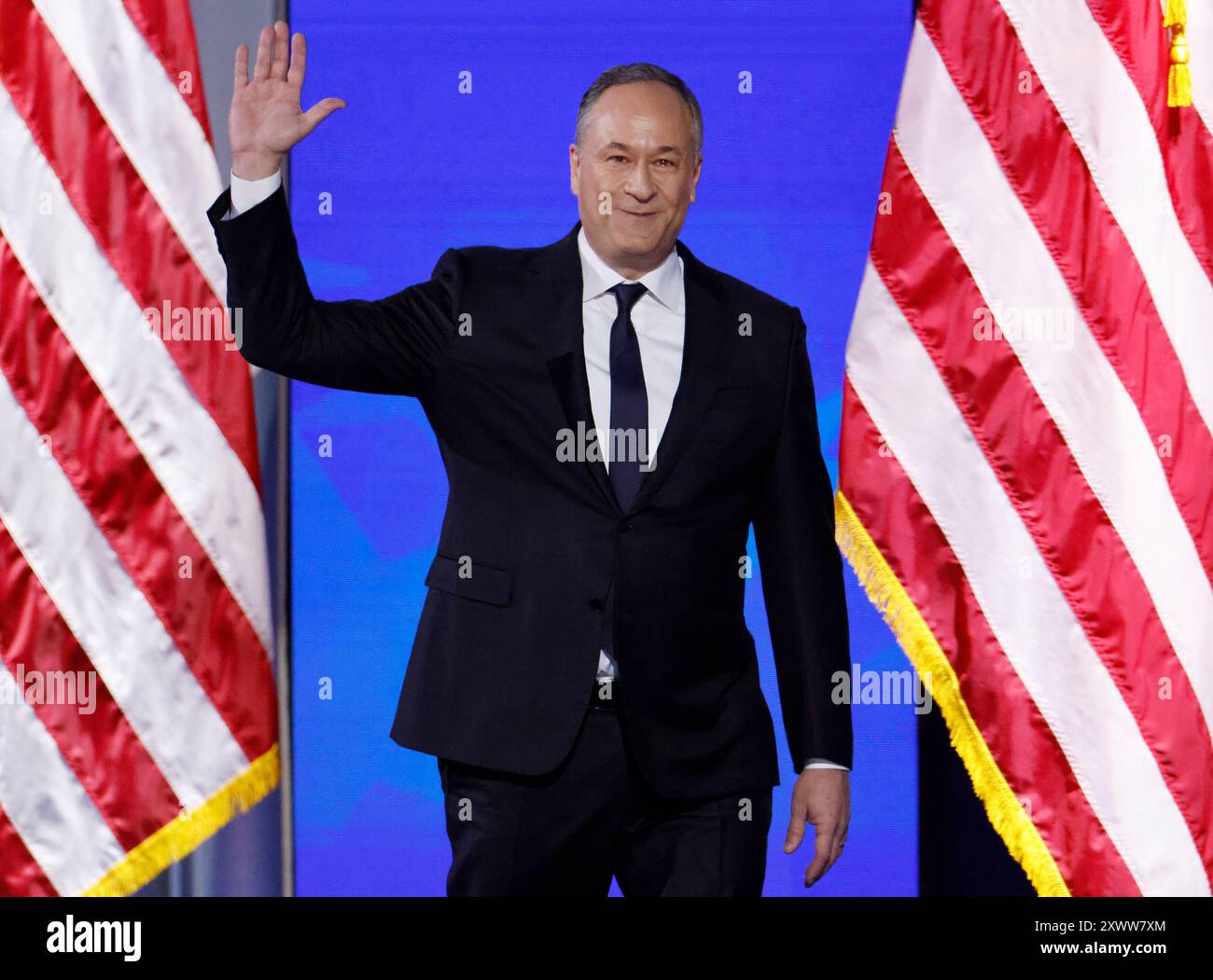 Chicago, United States. 20th Aug, 2024. Second Gentleman Doug Emhoff ...
