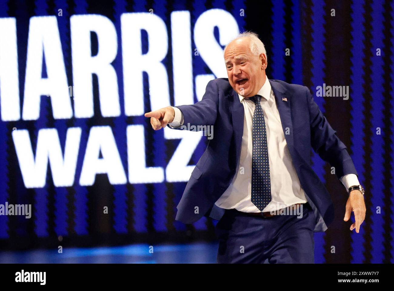 Democratic vice presidential nominee Minnesota Gov. Tim Walz appears at ...