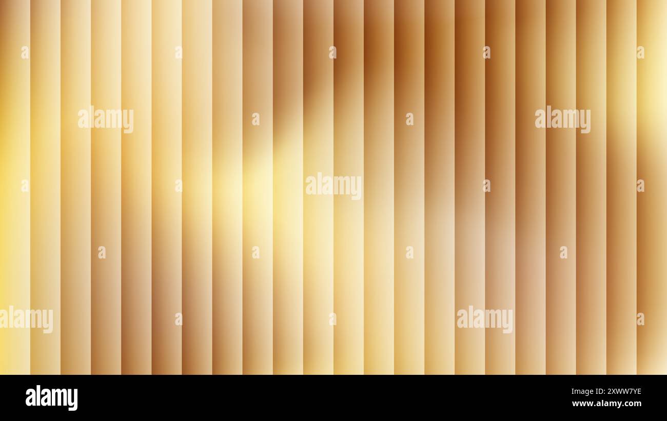 Golden reeded glass 3D background. Glassmorphism colorful transparent ...