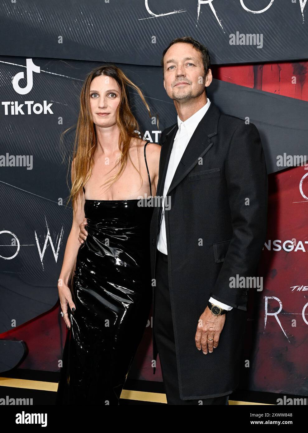 Rupert Sanders, right, and Alexandra Keating attend "The Crow" world ...