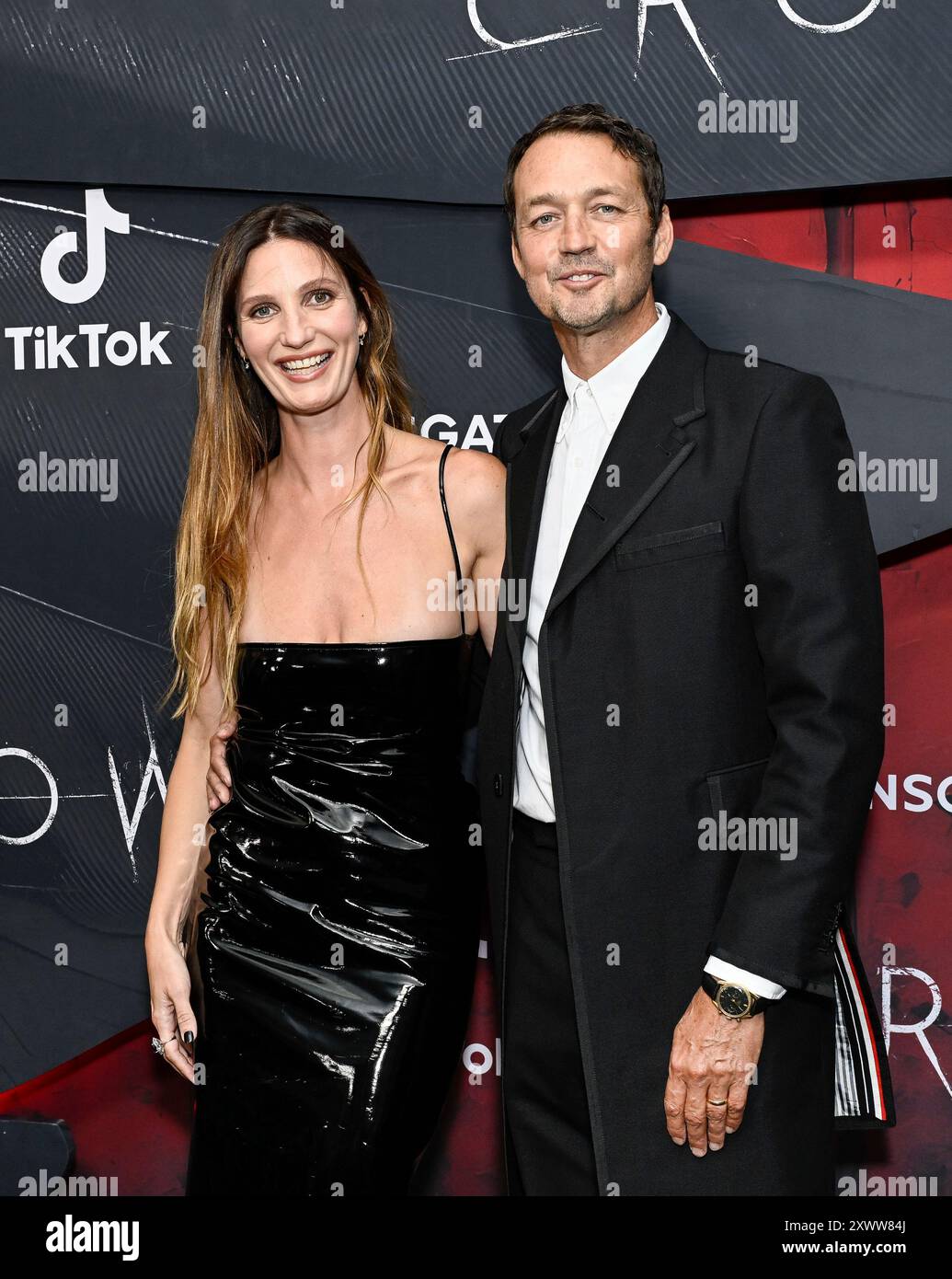 Rupert Sanders, right, and Alexandra Keating attend "The Crow" world ...