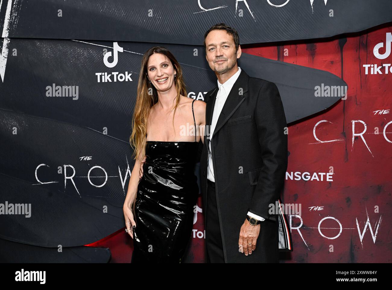 Rupert Sanders, right, and Alexandra Keating attend "The Crow" world ...
