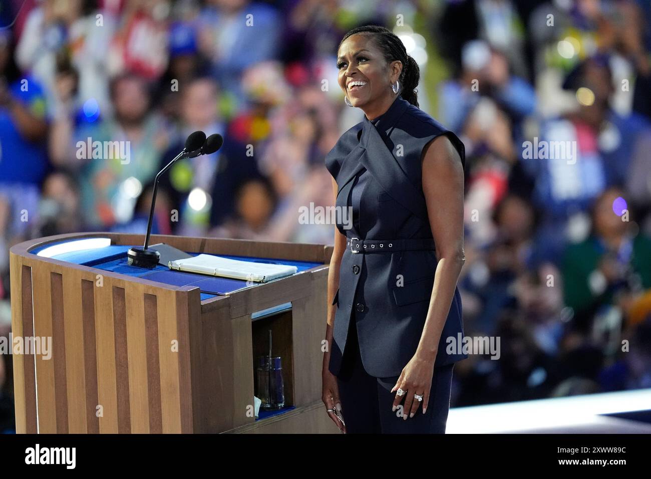 Former First Lady Michelle Obama speaks during the Democratic National ...