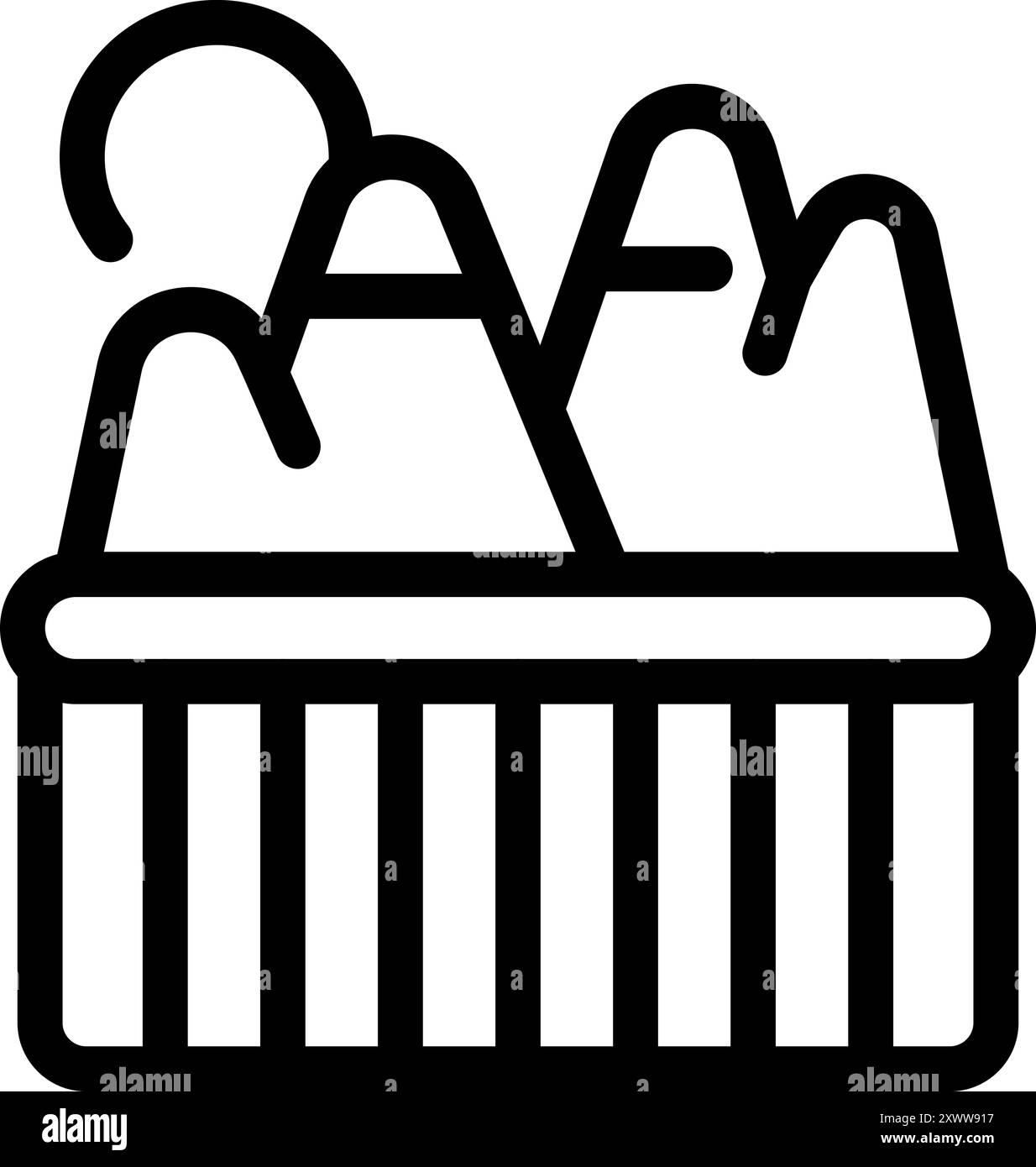 Vector line art of a roller coaster hi-res stock photography and images ...