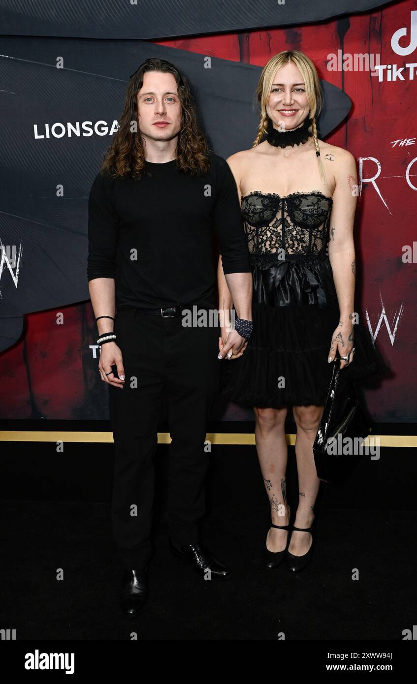 Rory Culkin, left, and wife Sarah Scrivener attend "The Crow" world ...