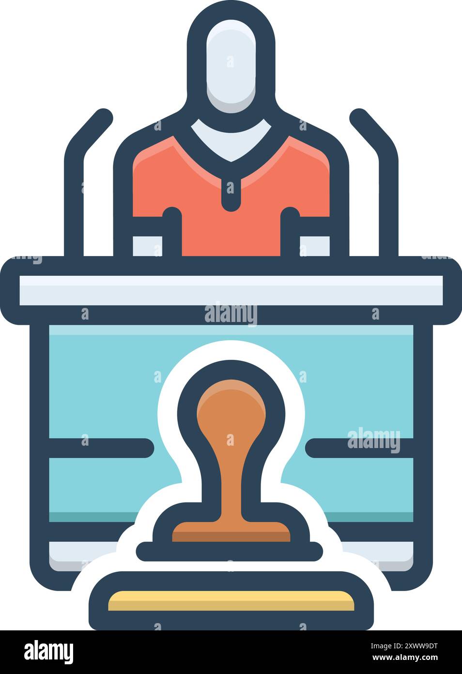 Icon for authority, stamper Stock Vector Image & Art - Alamy