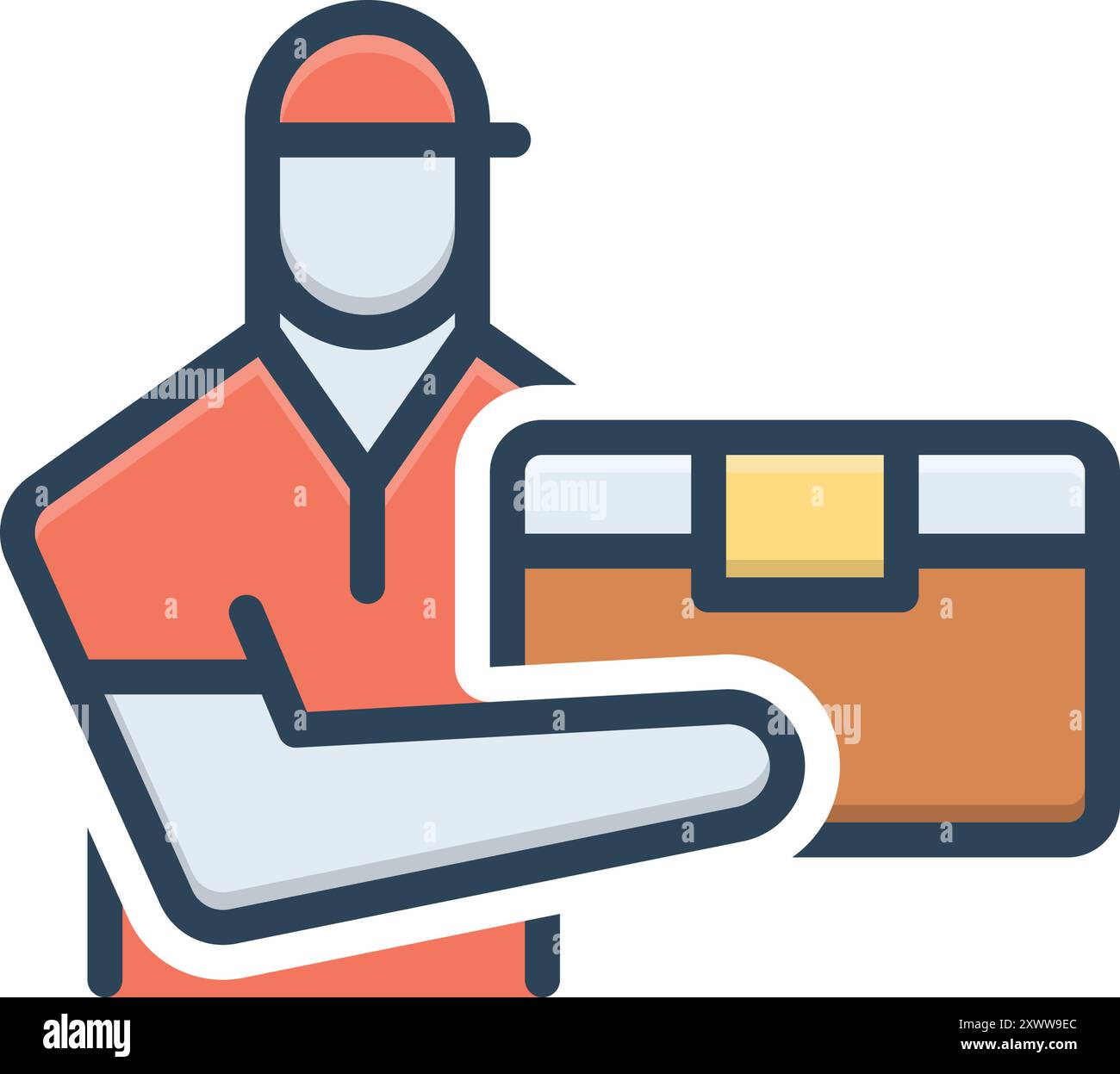 Icon for courier, box Stock Vector Image & Art - Alamy