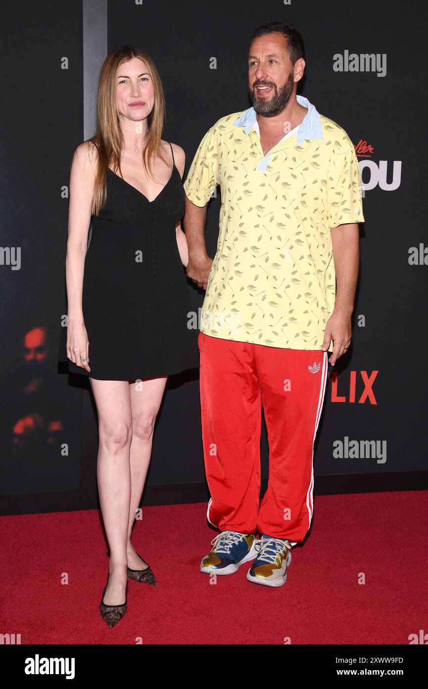 New York, USA. 20th Aug, 2024. (L-R) Jackie Sandler and Adam Sandler ...
