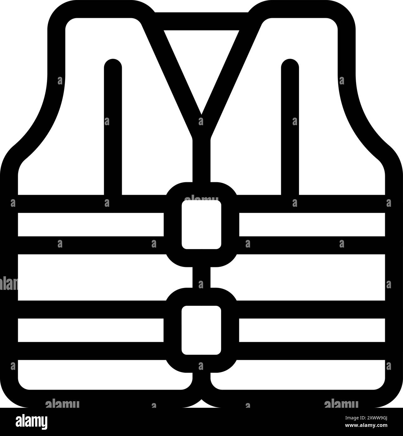 Simple life jacket icon representing safety and protection for water ...