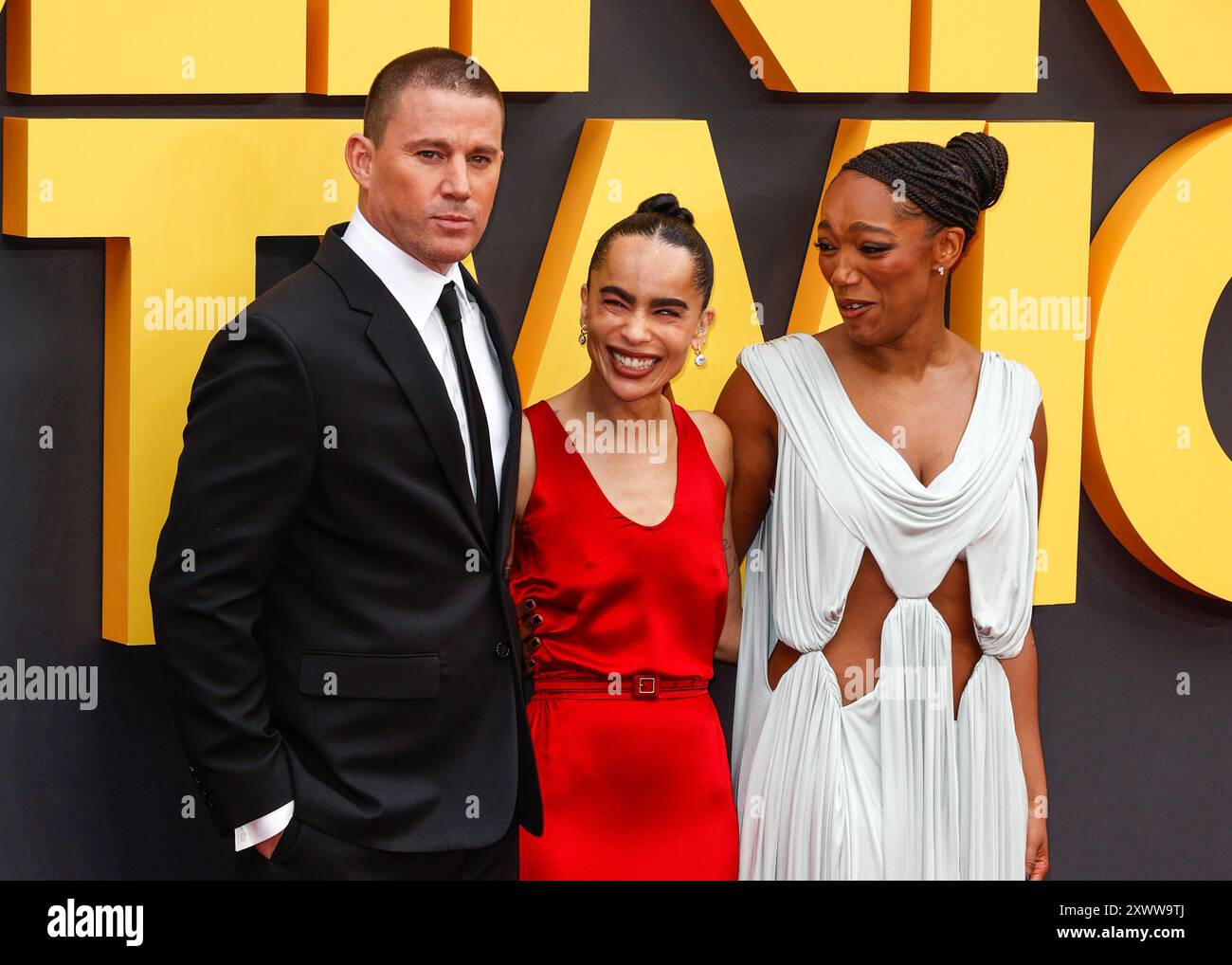 London, UK. 19th Aug, 2024. Channing Tatum, Zoe Kravitz and Naomi Ackie ...