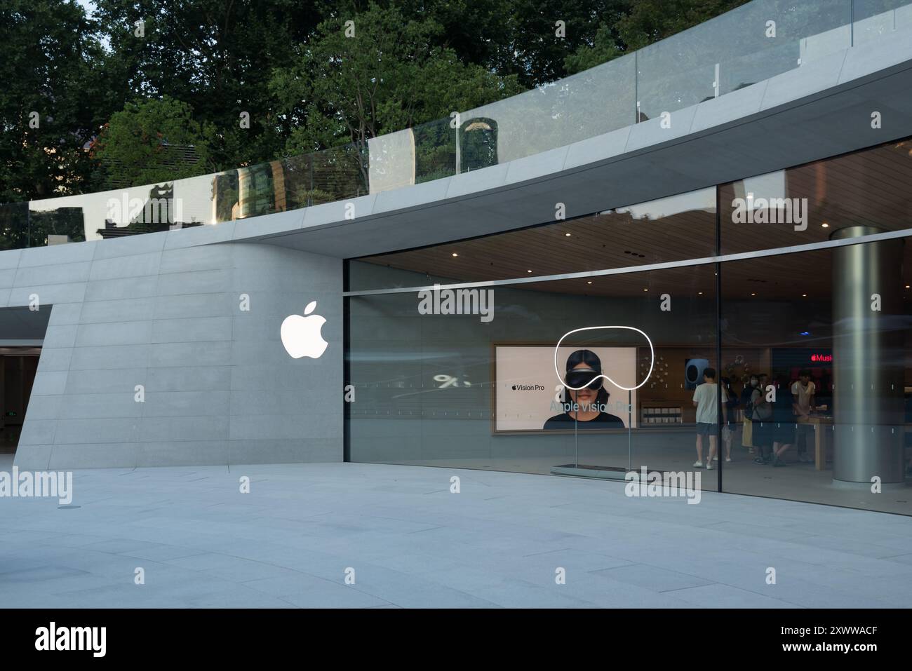 Shanghai, China - August 07, 2024: Scene from the Apple store in Jing ...