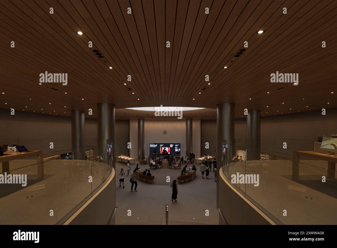 Shanghai, China - August 07, 2024: Scene from the Apple store in Jing ...