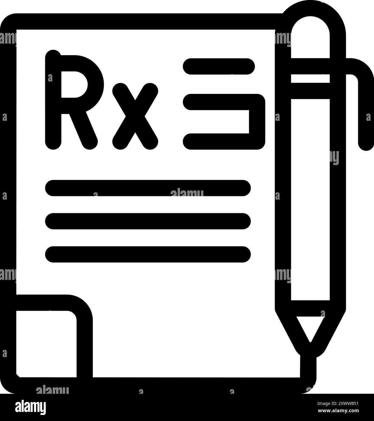 Doctor writing prescription with pen on clipboard icon Stock Vector ...