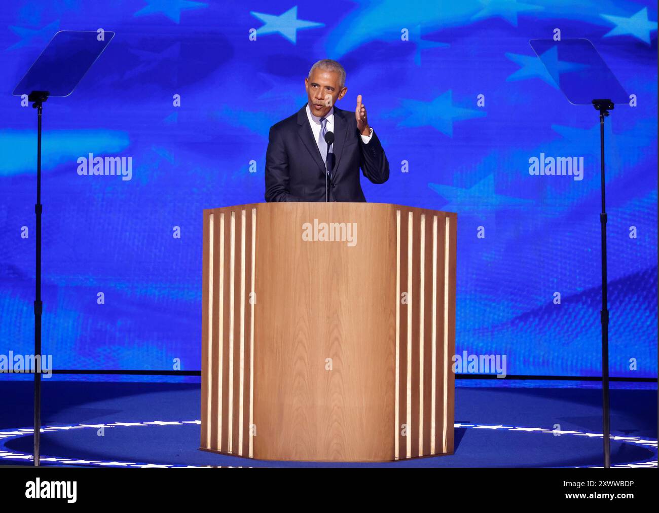 Chicago, United States. 20th Aug, 2024. Former President Barack Obama ...