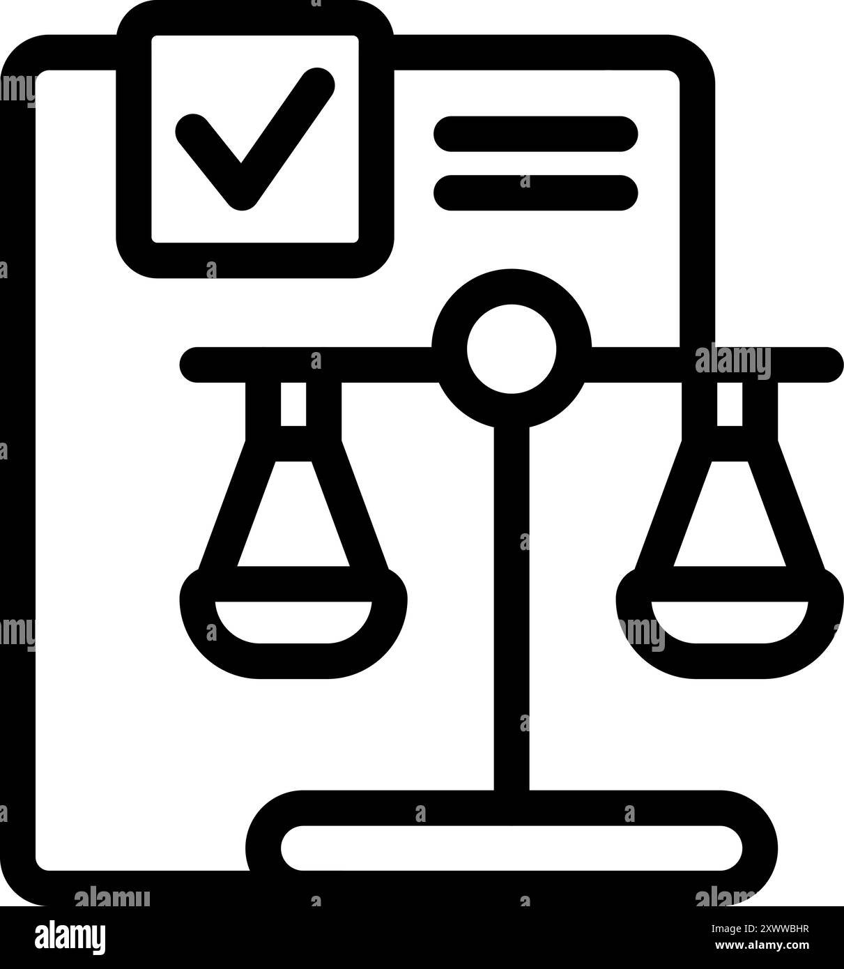 Scales icon representing the concept of legal compliance with a ...