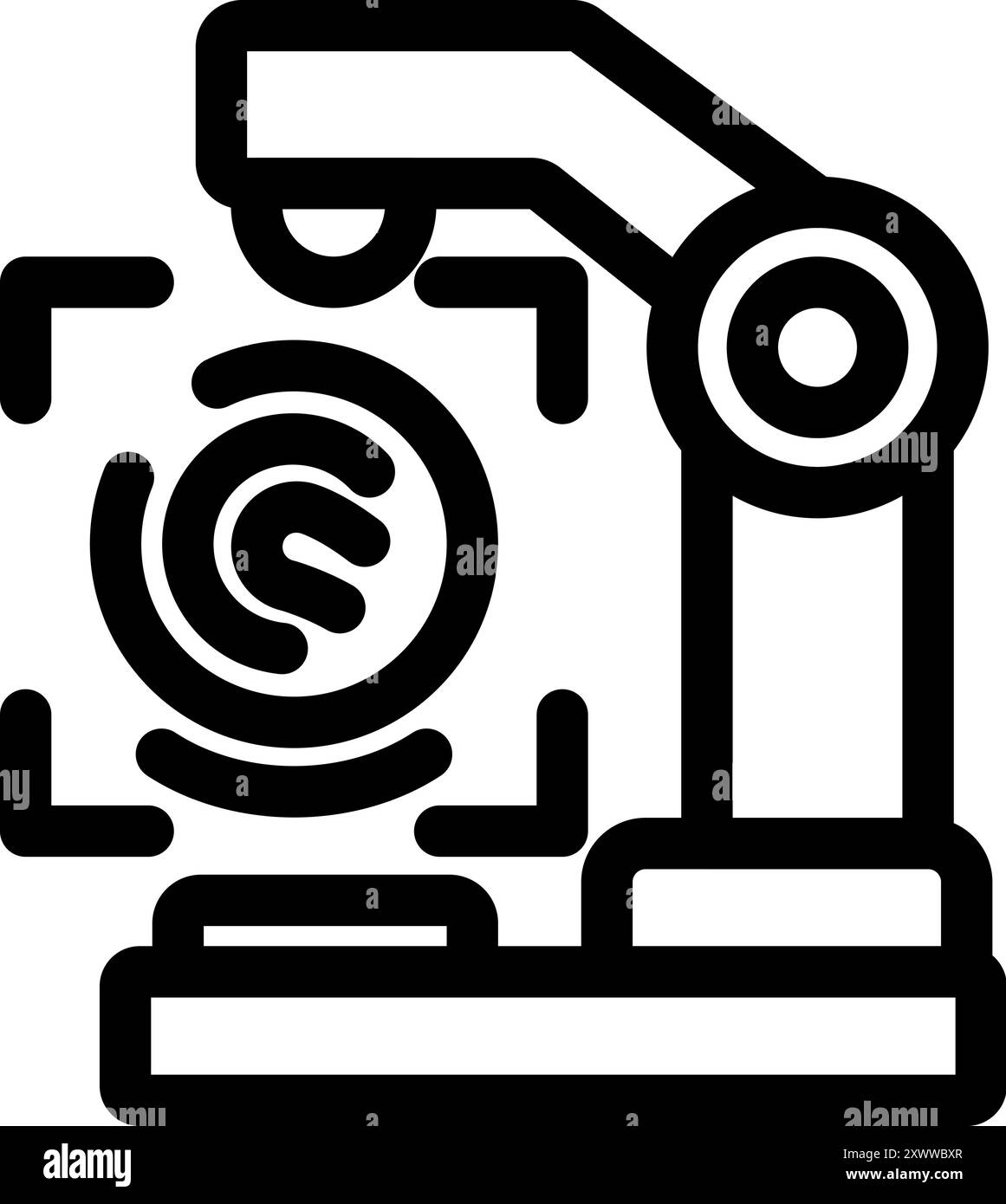 Robotic arm is scanning a fingerprint for identification purposes Stock ...