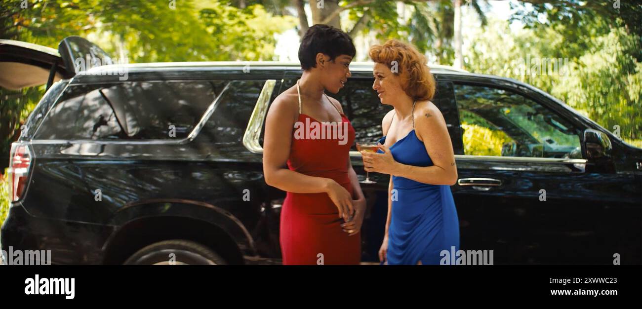 USA. Naomi Ackie and Alia Shawkat in Blink Twice (C. MGM/Warners) is a ...
