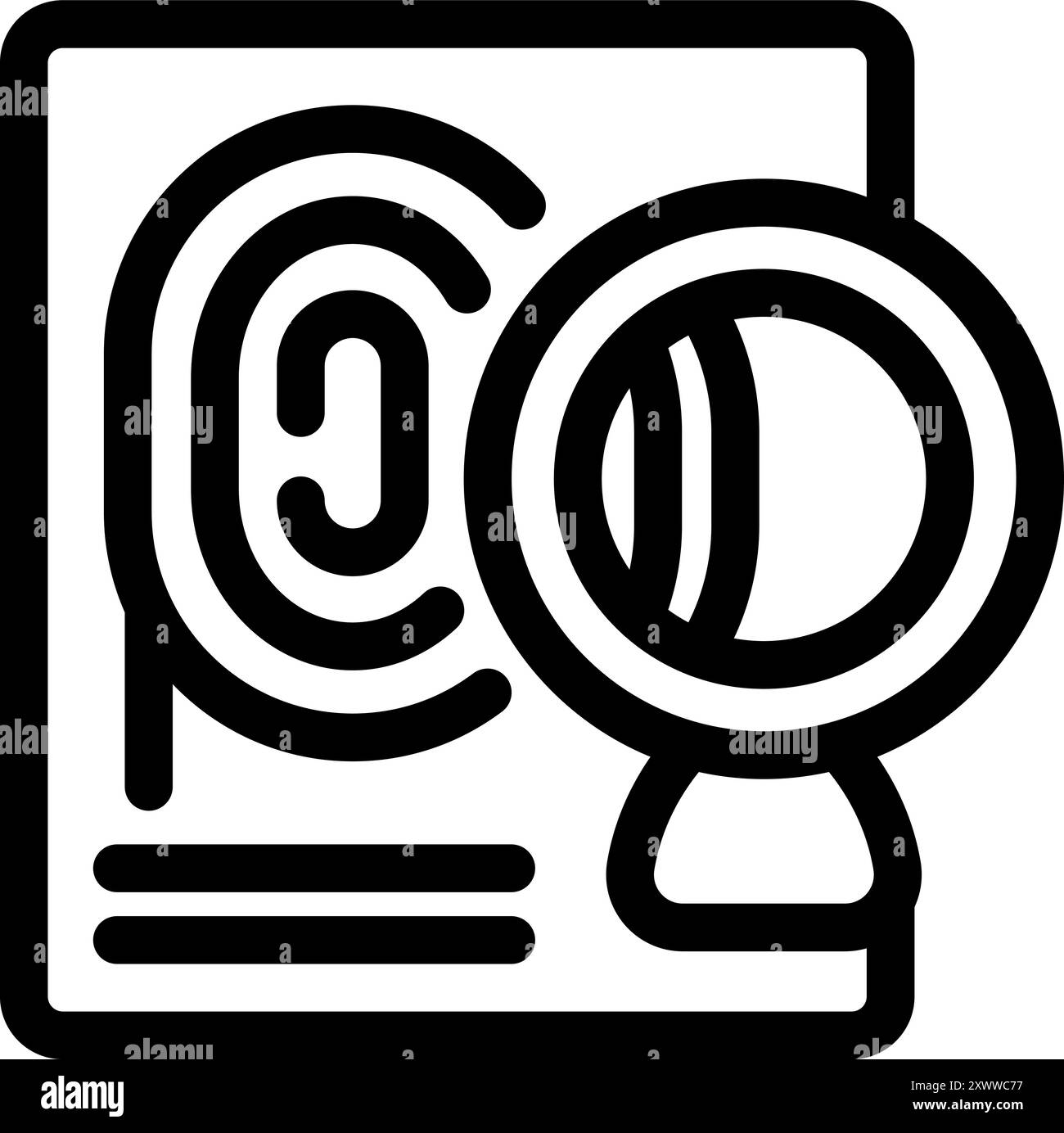 Detective using magnifying glass investigating fingerprint evidence on ...