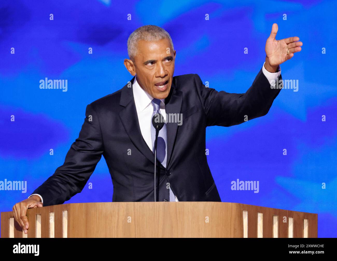Chicago, United States. 20th Aug, 2024. Former President Barack Obama ...