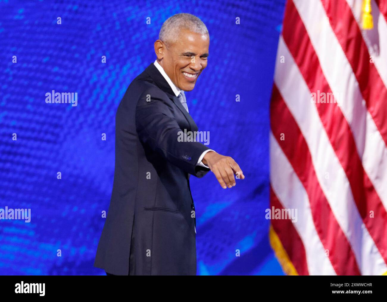 Chicago, United States. 20th Aug, 2024. Former President Barack Obama ...