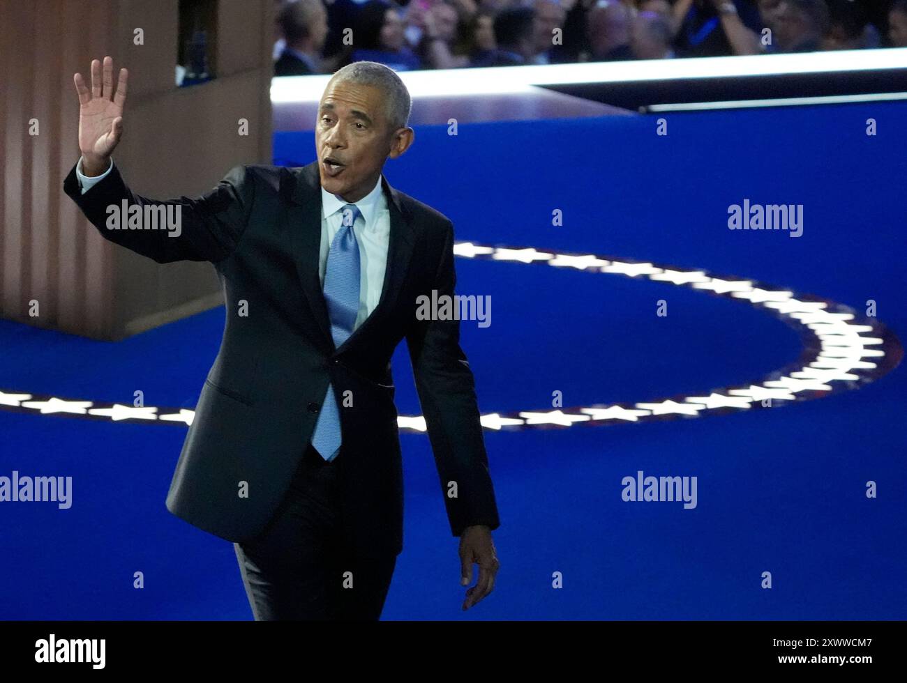 Chicago, United States. 20th Aug, 2024. Former President Barack Obama ...