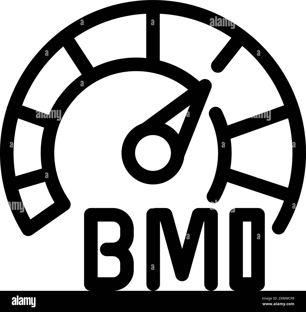 Speedometer is showing the body mass index value Stock Vector Image ...