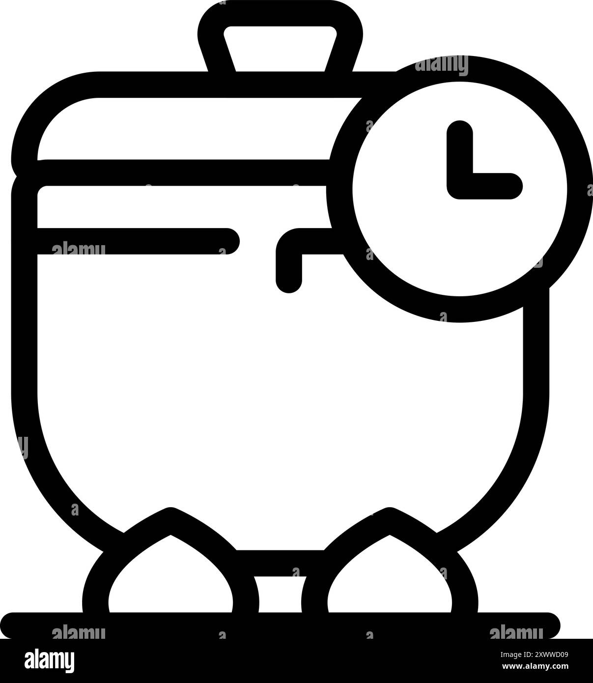 White cooking pot kitchen timer Stock Vector Images - Alamy