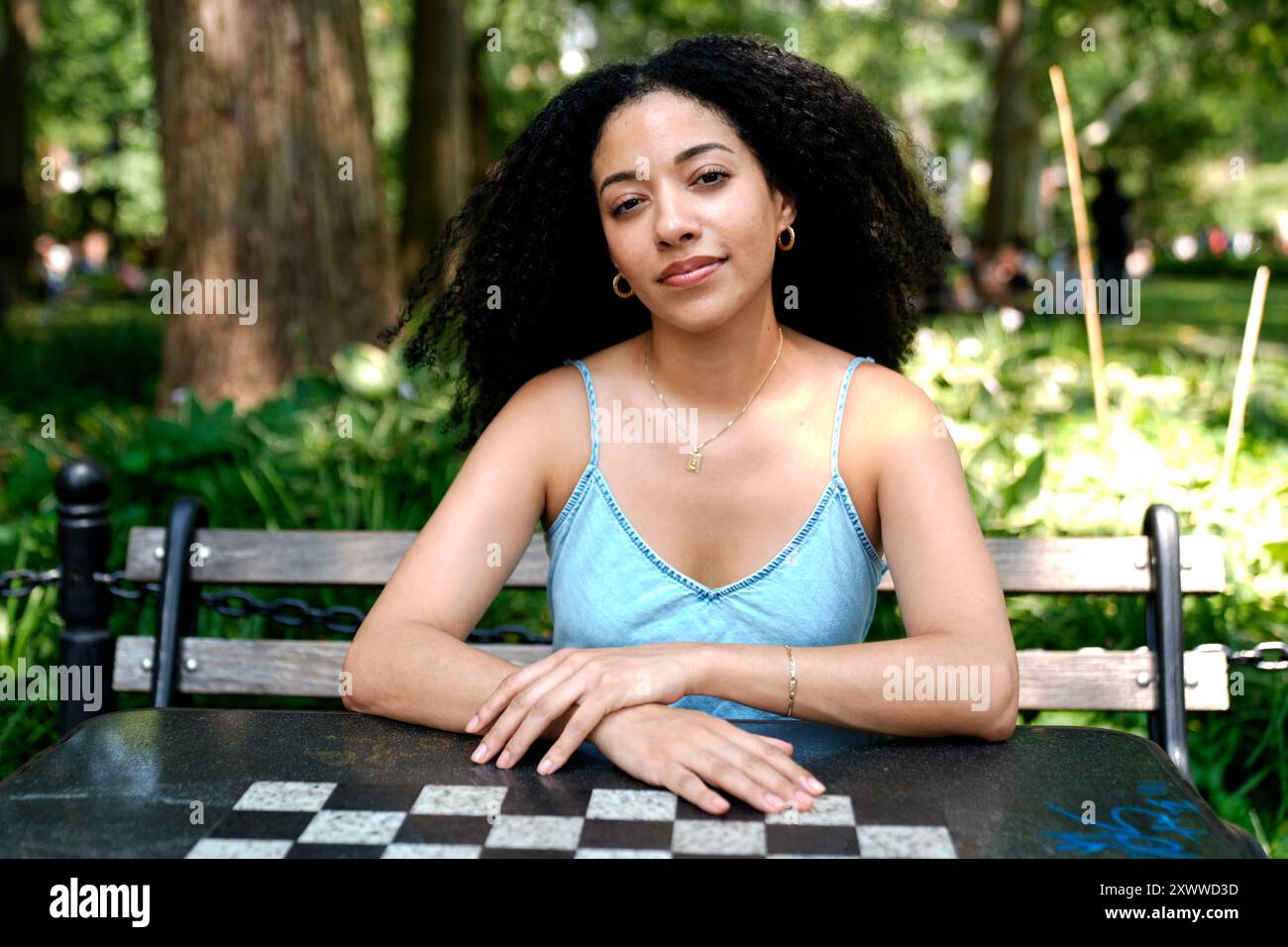 Juliana Pache poses for a photo in Washington Square Park in New York ...