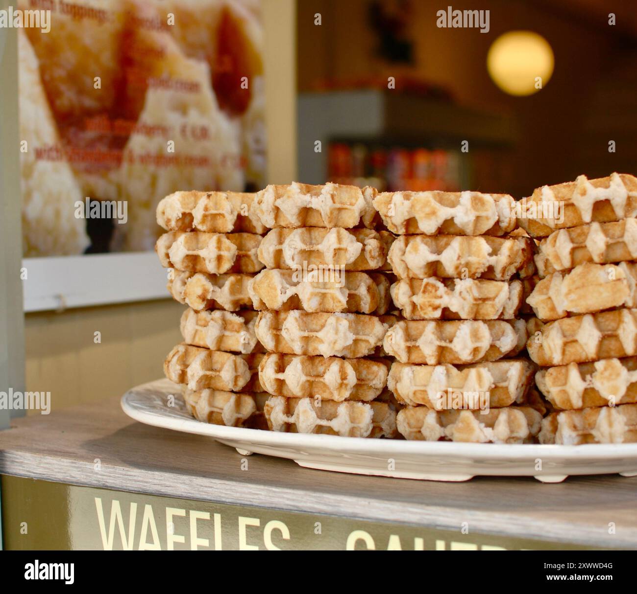 Waffles stack hi-res stock photography and images - Alamy