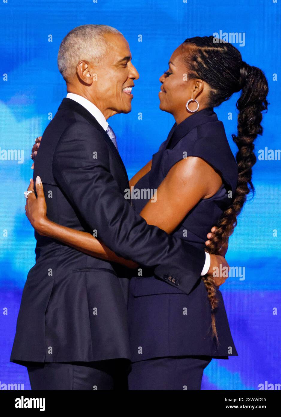 Chicago, United States. 20th Aug, 2024. Former President Barack Obama ...