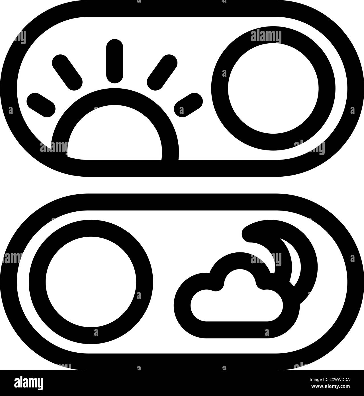 Transition from sun day cloud Stock Vector Images - Alamy