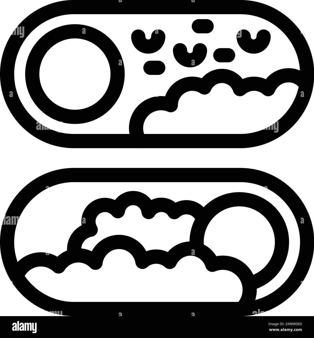 Line art vector icon of a button switching between day and night Stock ...