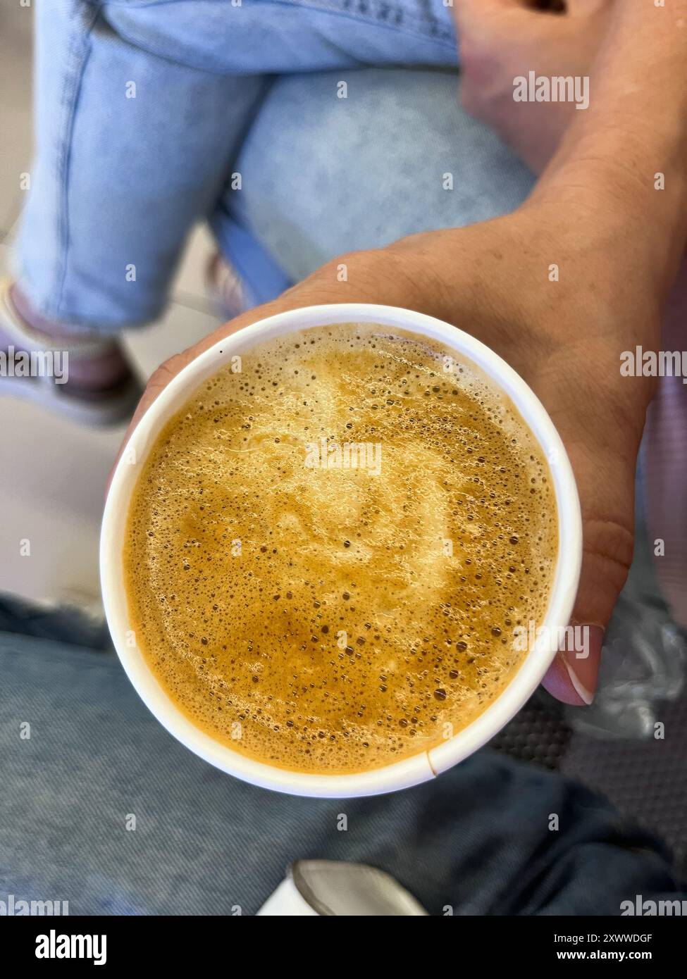 Close up barista giving cup hi-res stock photography and images - Alamy